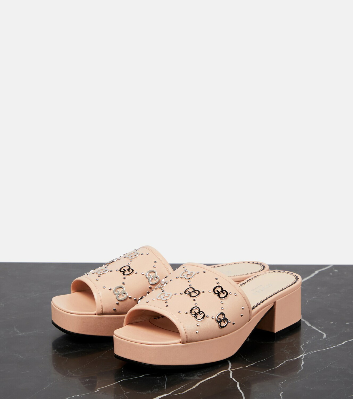 Gucci - Interlocking G leather mules Gucci