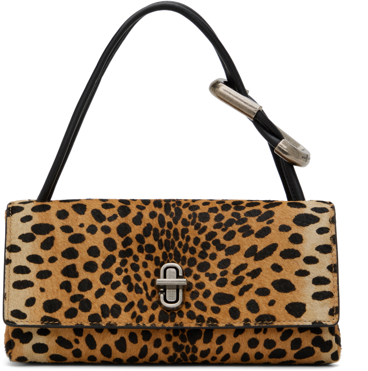 Marc Jacobs Black & Brown 'The Cheetah Haircalf Mini Dual' Bag Marc Jacobs