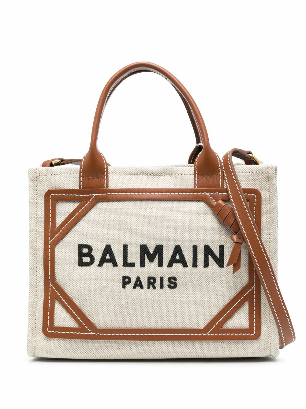 BALMAIN - B-army Small Canvas Shopping Bag Balmain