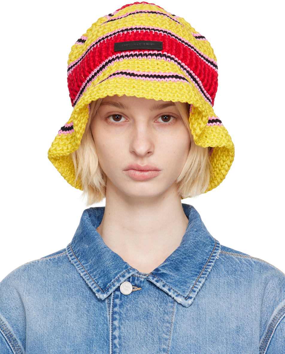 Stella McCartney Yellow Logo Bucket Hat Stella McCartney