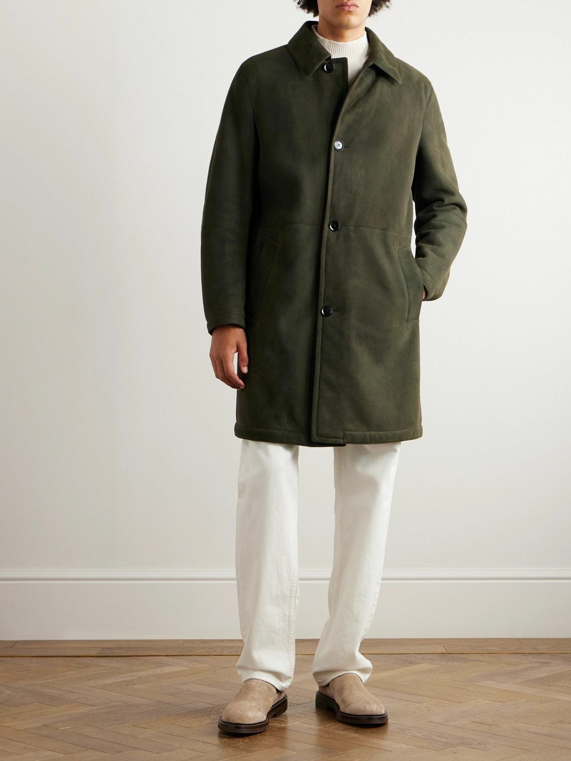 Brioni - Shearling Coat - Green Brioni
