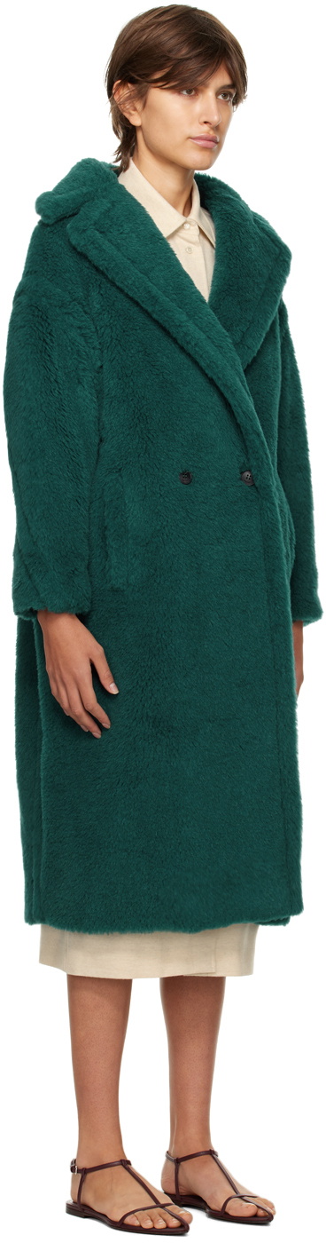 Max Mara Green Teddy Bear Icon Coat Max Mara