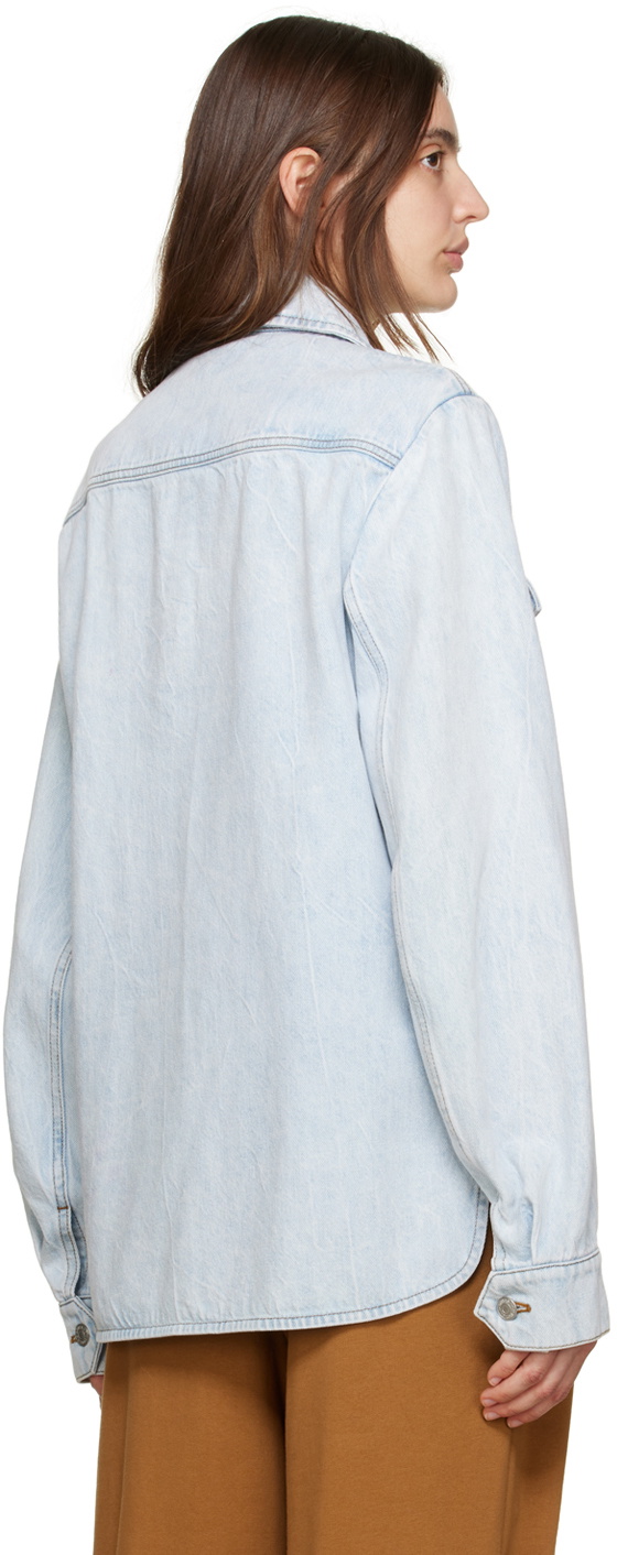 Dries Van Noten Blue Shirttail Denim Jacket Dries Van Noten