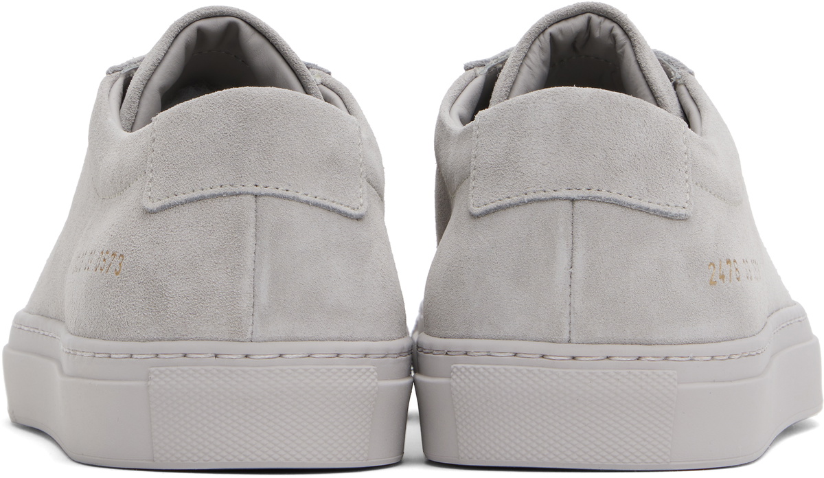 Common Projects Gray Achilles Tonal Suede Sneakers Common Projects