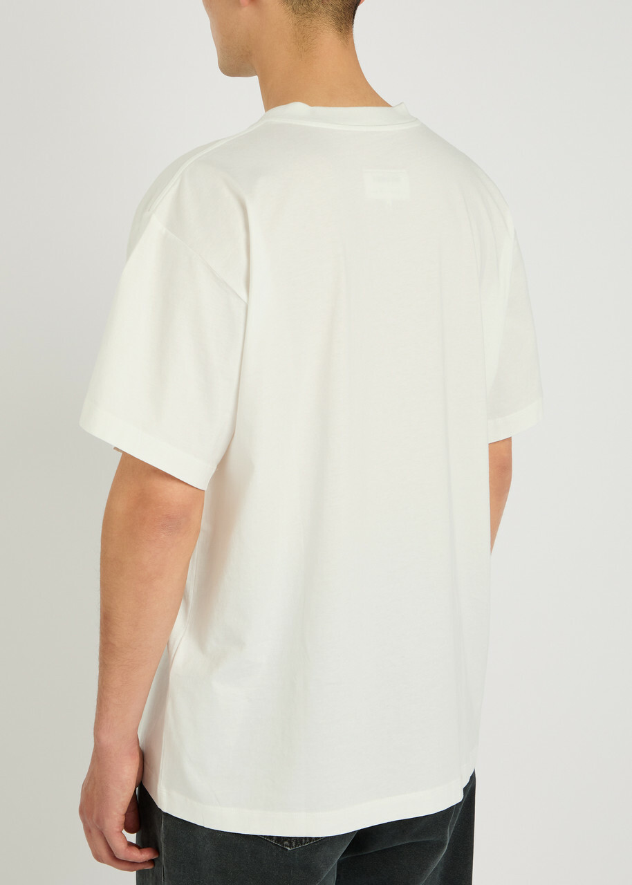 MM6 BY Maison Margiela Label Logo Cotton T-shirt White MM6 Maison Margiela