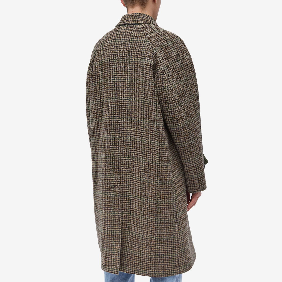 Mackintosh Men's Boston Overcoat in Green Check Mackintosh