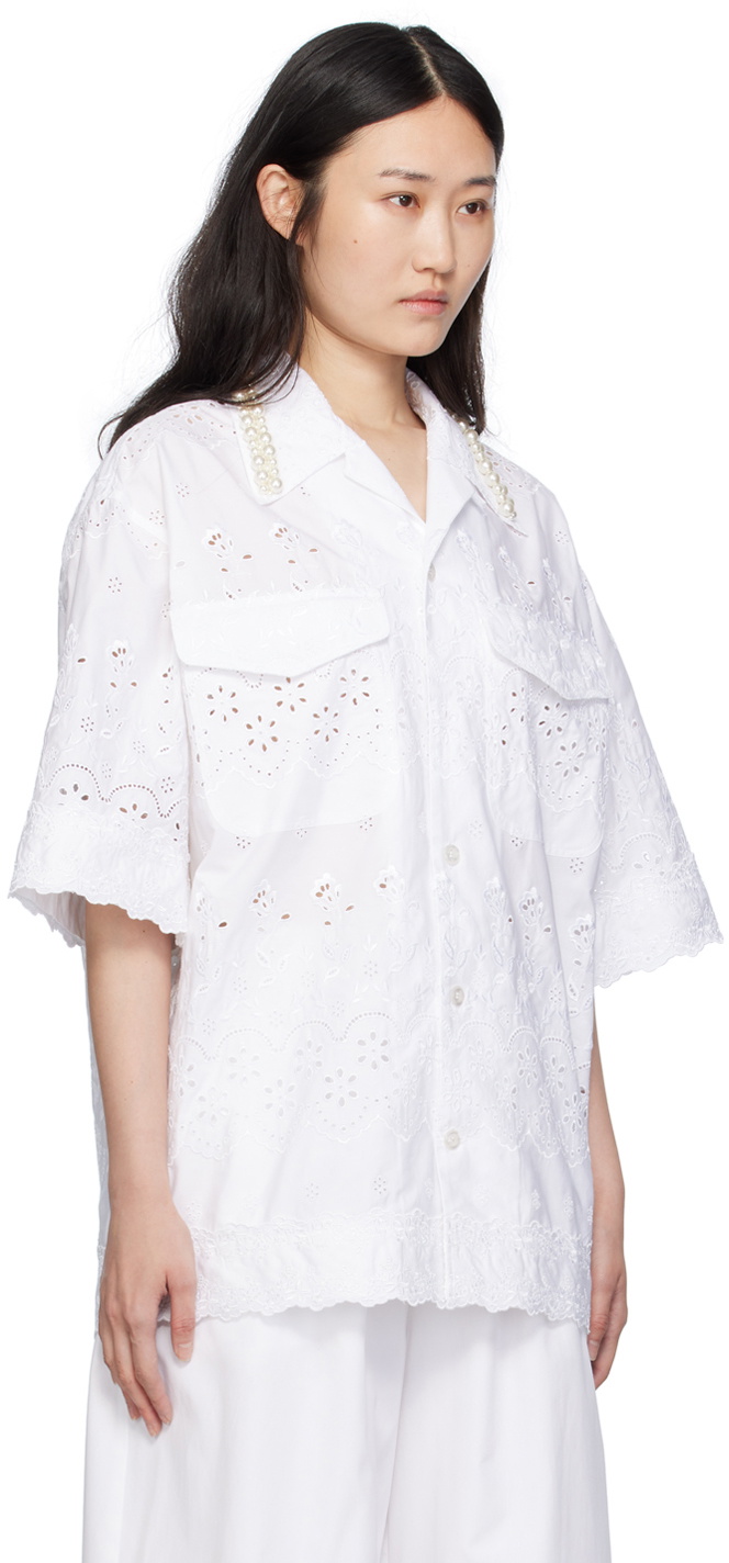 Simone Rocha White Relaxed Shirt Simone Rocha