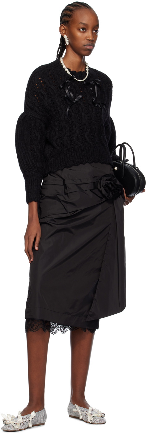 Simone Rocha Black Ribbon Sweater Simone Rocha