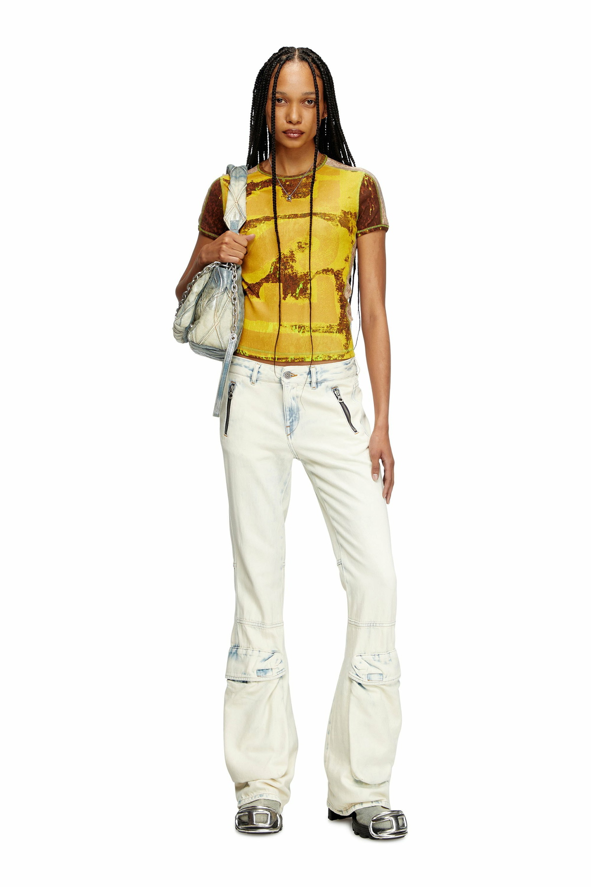 Diesel Bootcut Jeans - D-Poky - Jeans Womens in Blue Diesel