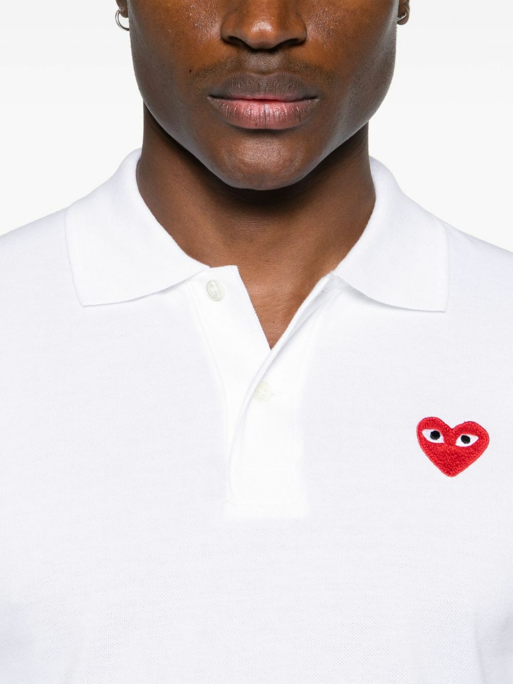 COMME DES GARCONS PLAY - Red Heart Cotton Polo Shirt Comme des Garcons Play