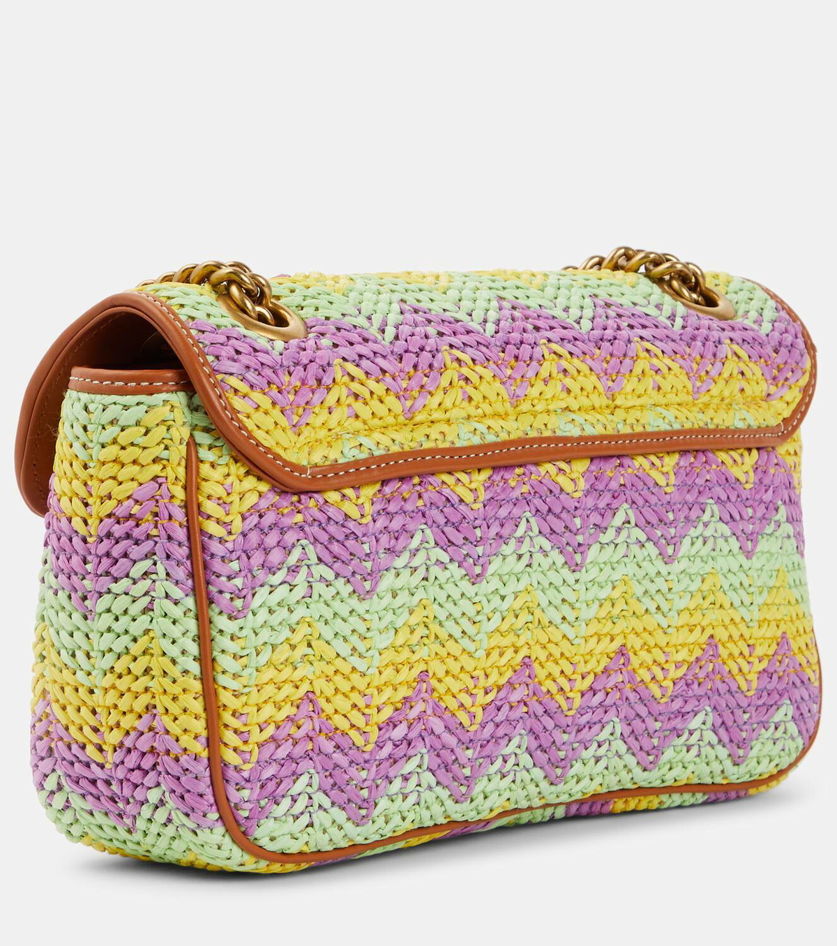 Gucci GG Marmont Small raffia shoulder bag Gucci