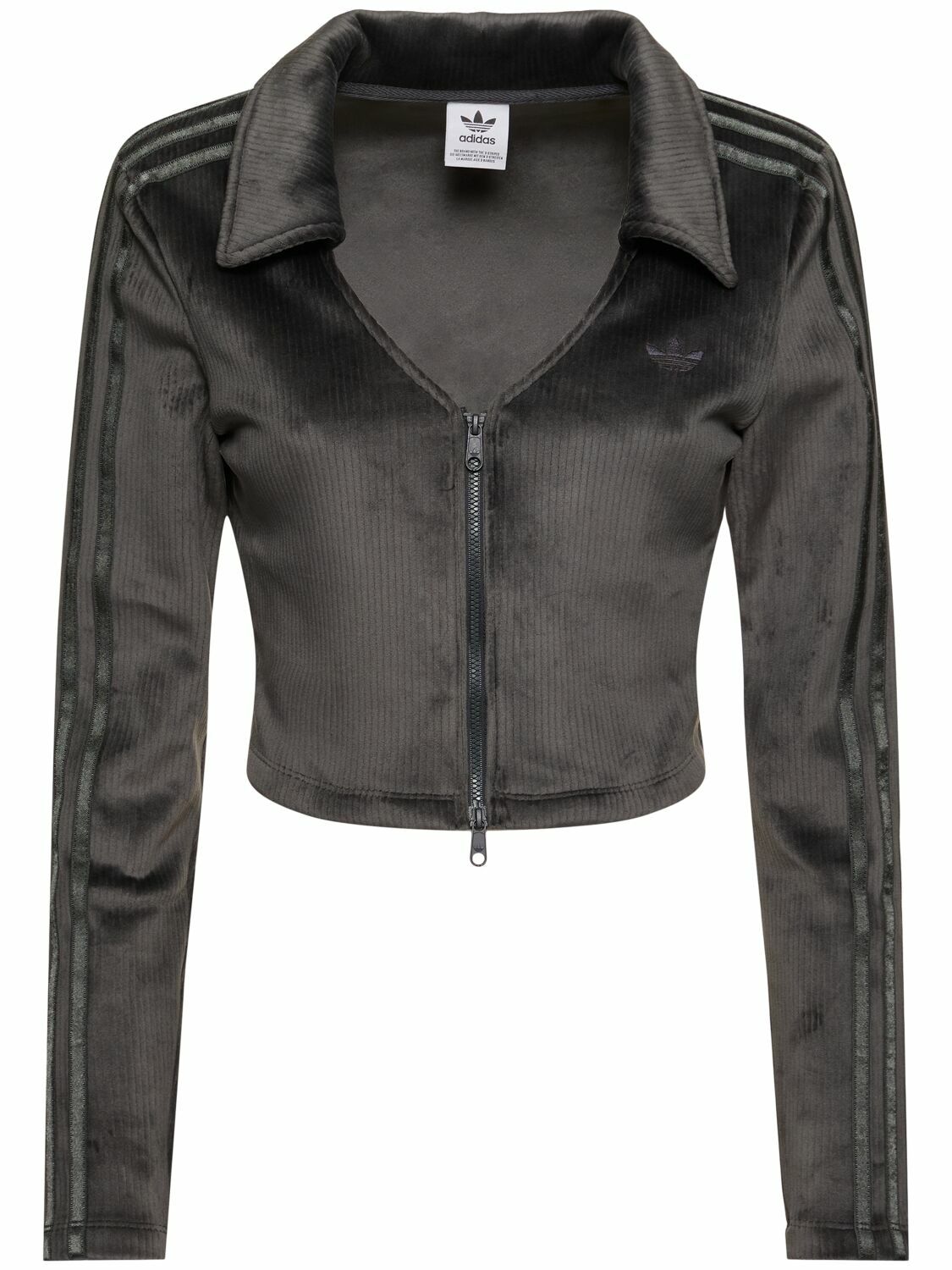 ADIDAS ORIGINALS Cropped Velour Track Top adidas Originals