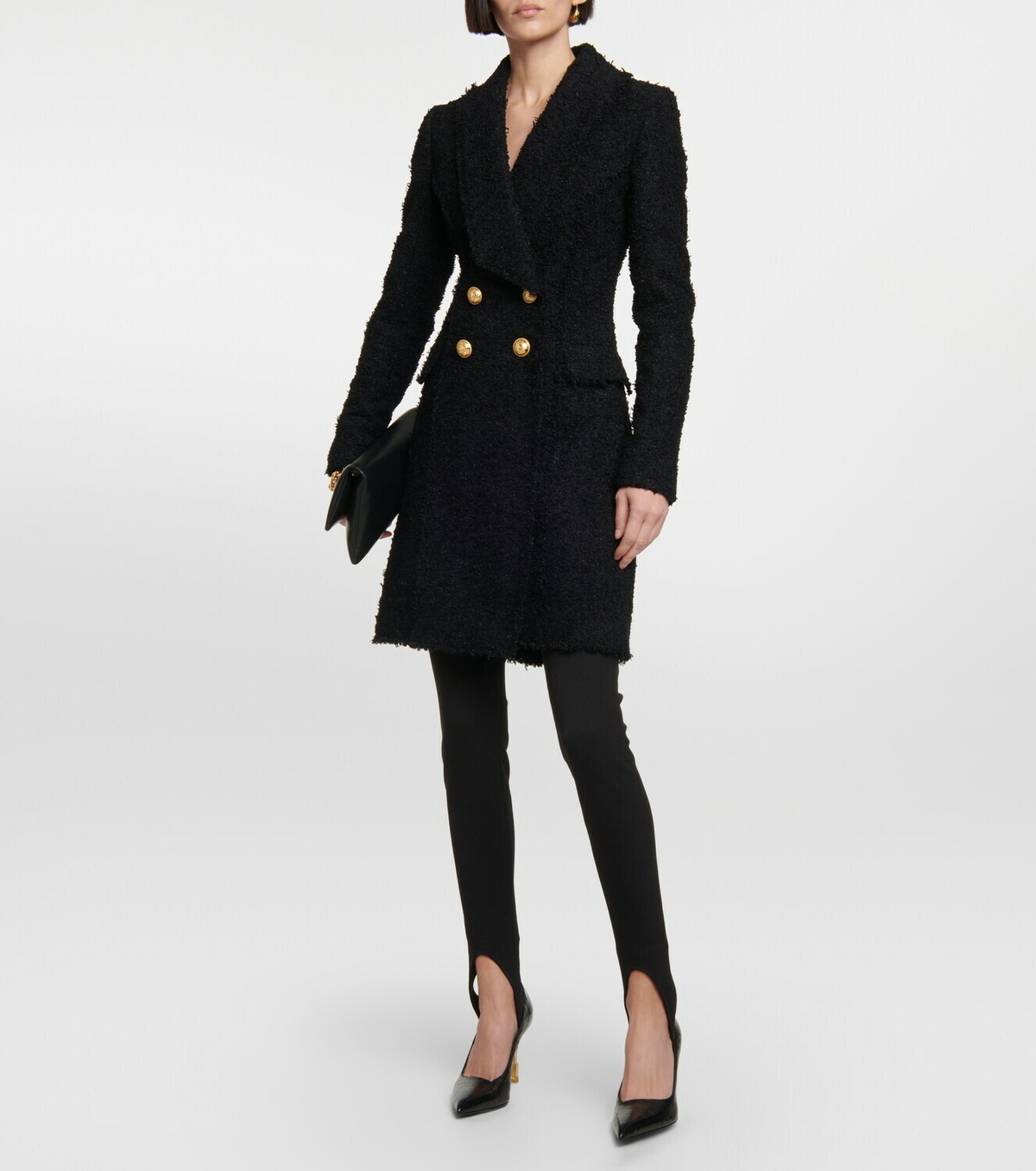 Balmain Double-breasted tweed coat Balmain
