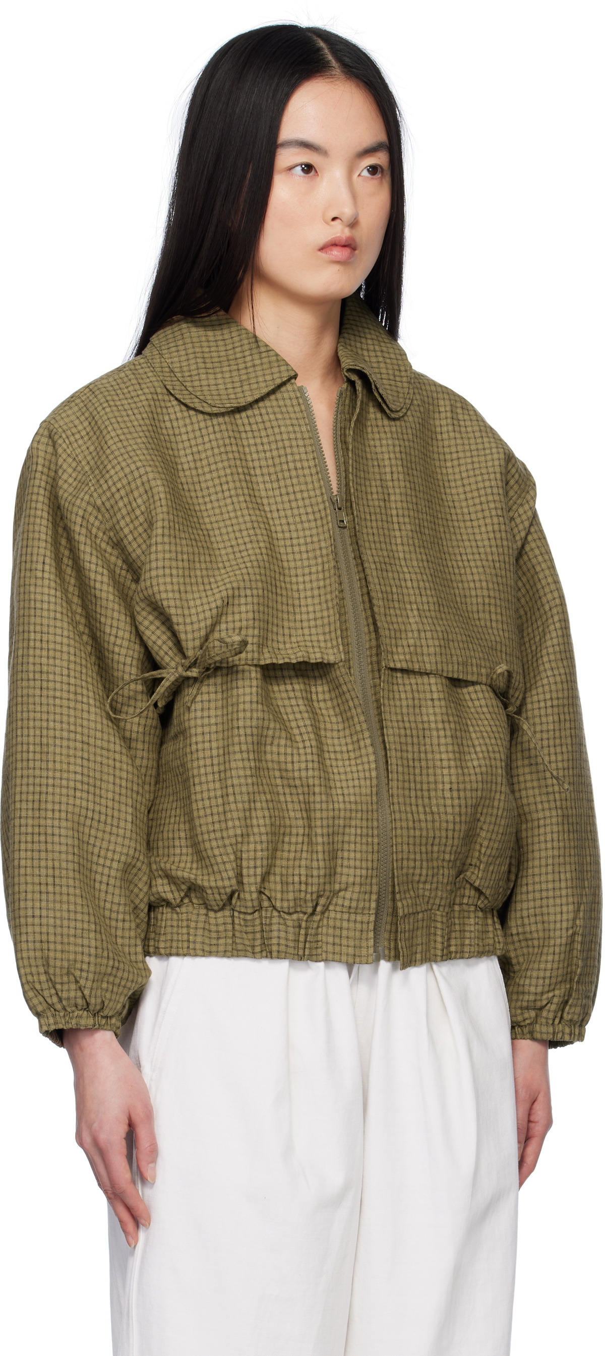 Deiji Studios Green Double Layered Jacket Deiji Studios