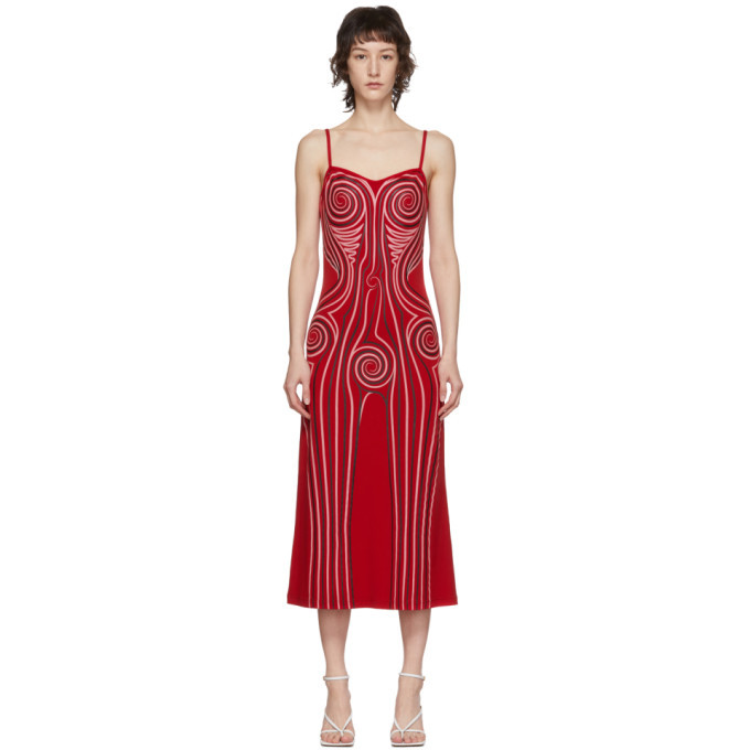 Y/Project Red Graphic Pattern Dress Y/Project