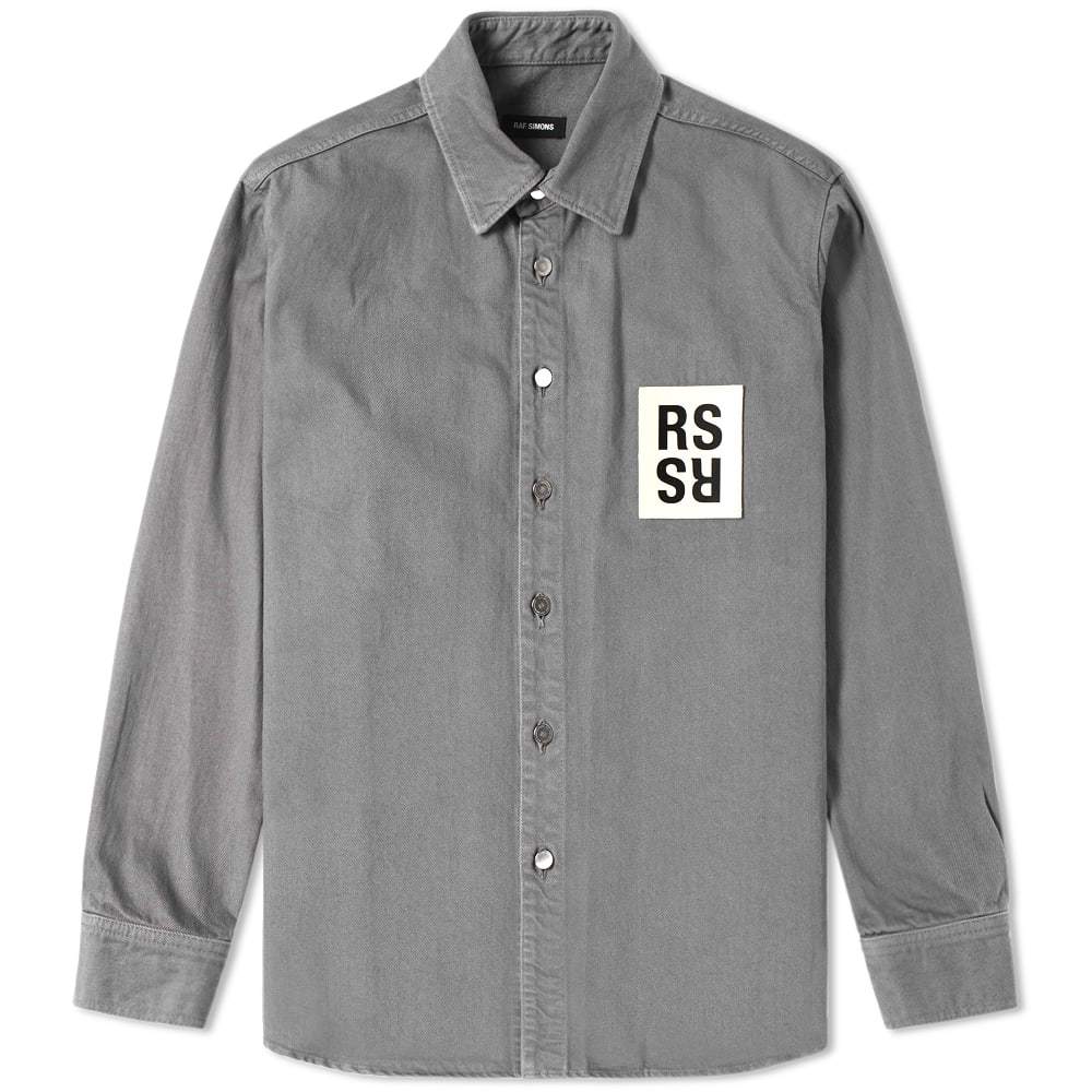 Raf Simons Patch Denim Shirt Grey Raf Simons