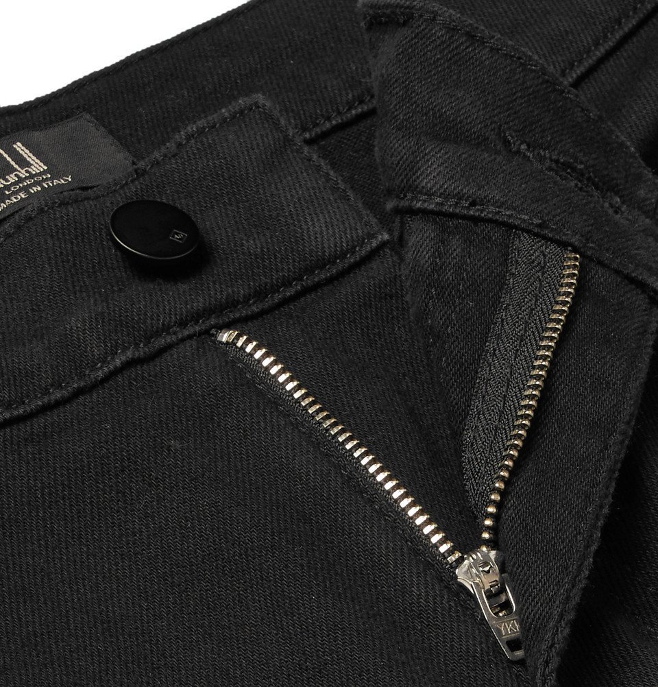 Dunhill - Slim-Fit Stretch-Denim Jeans - Men - Black Dunhill