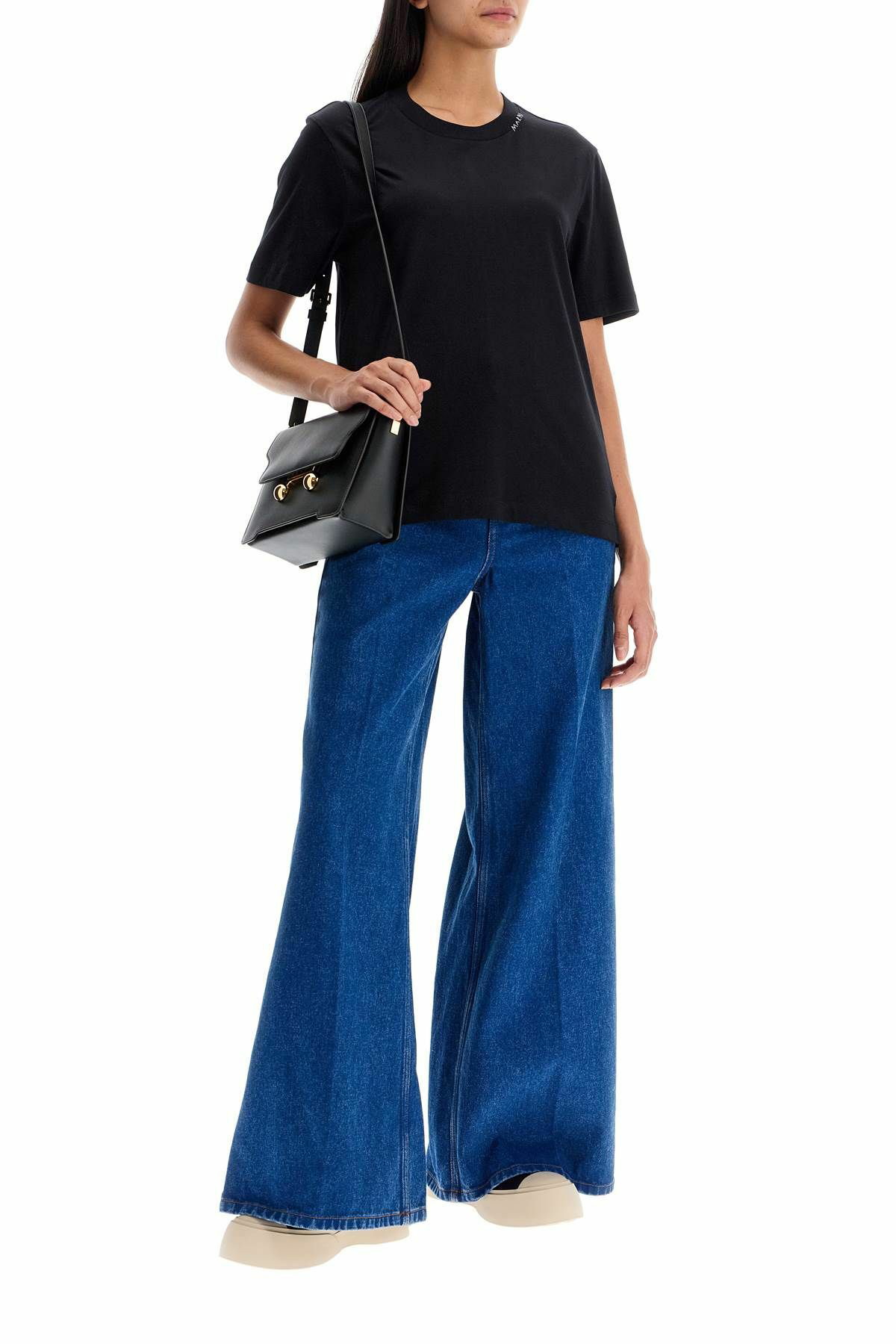 MARNI wide flared leg jeans with a Blue Marni