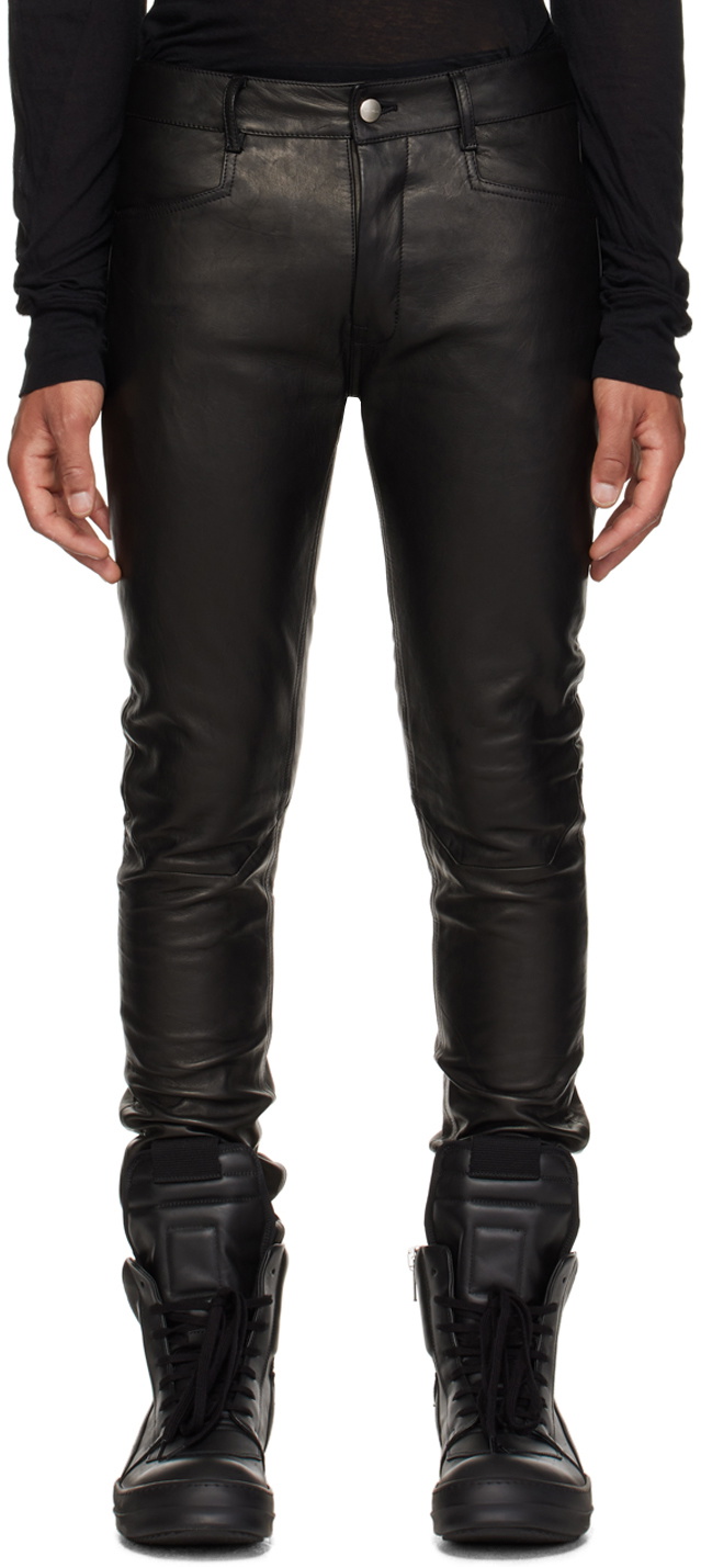 Rick Owens Black Tyrone Leather Pants Rick Owens