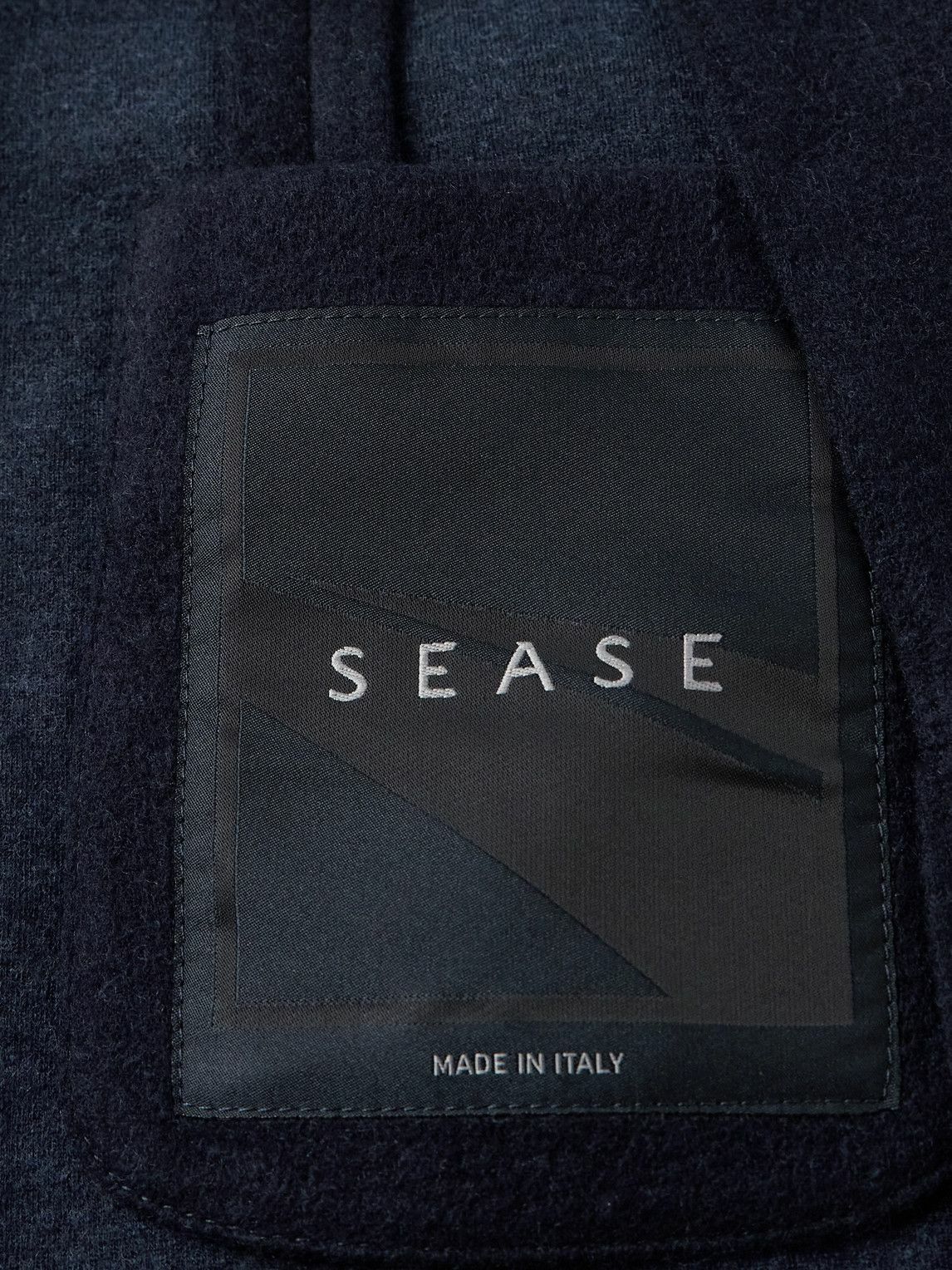 SEASE - Panelled Virgin Wool-Blend and Nylon-Blend Hooded Blazer - Blue ...
