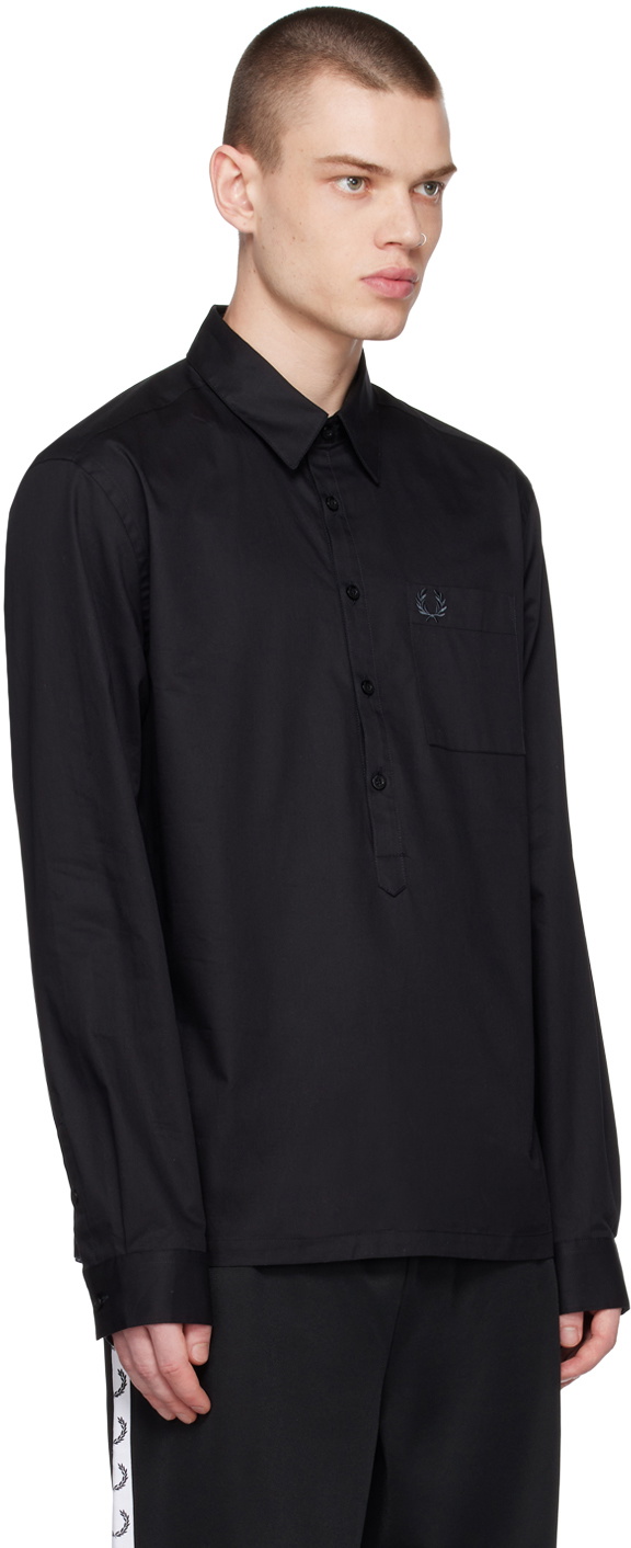 Fred Perry Black Overhead Shirt Fred Perry