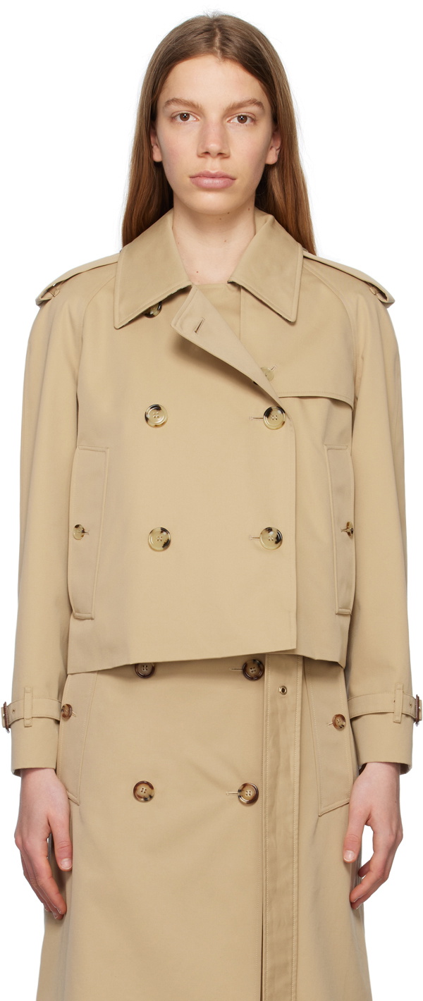 Burberry Tan Cropped Jacket Burberry