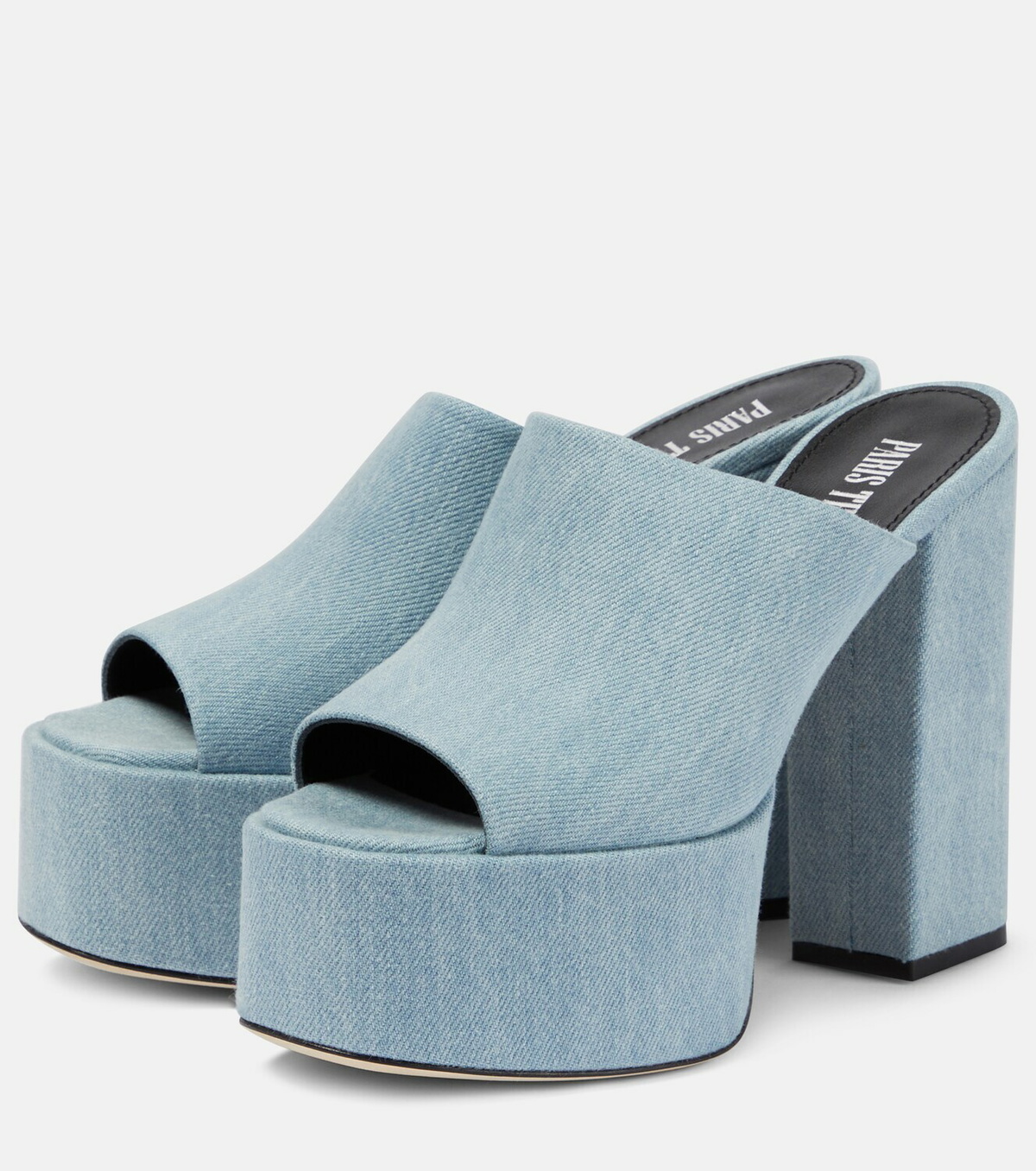 Paris Texas Sasha denim platform mules Paris Texas