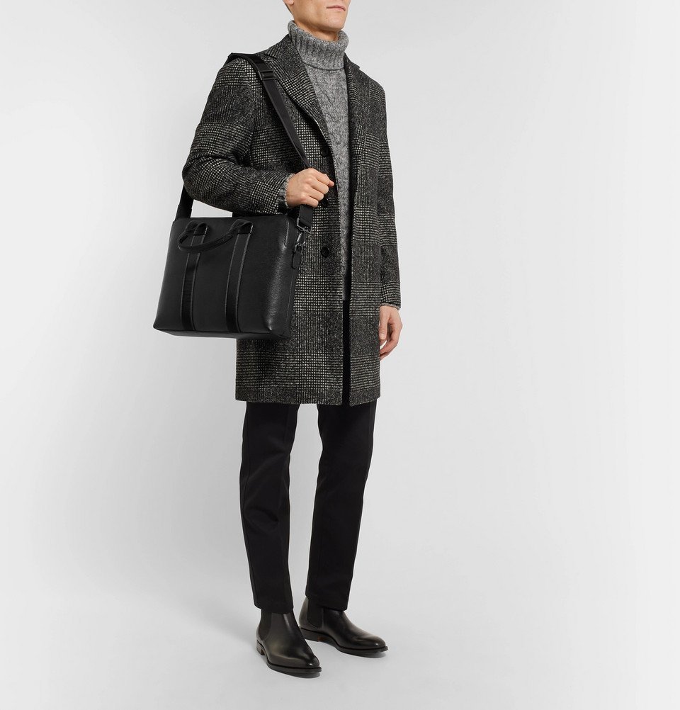 Hugo Boss - Timeless Cross-Grain Leather Briefcase - Men - Black Hugo Boss