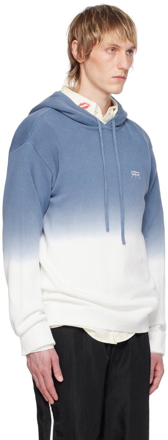 RTA Blue & White Gradient Hoodie RtA