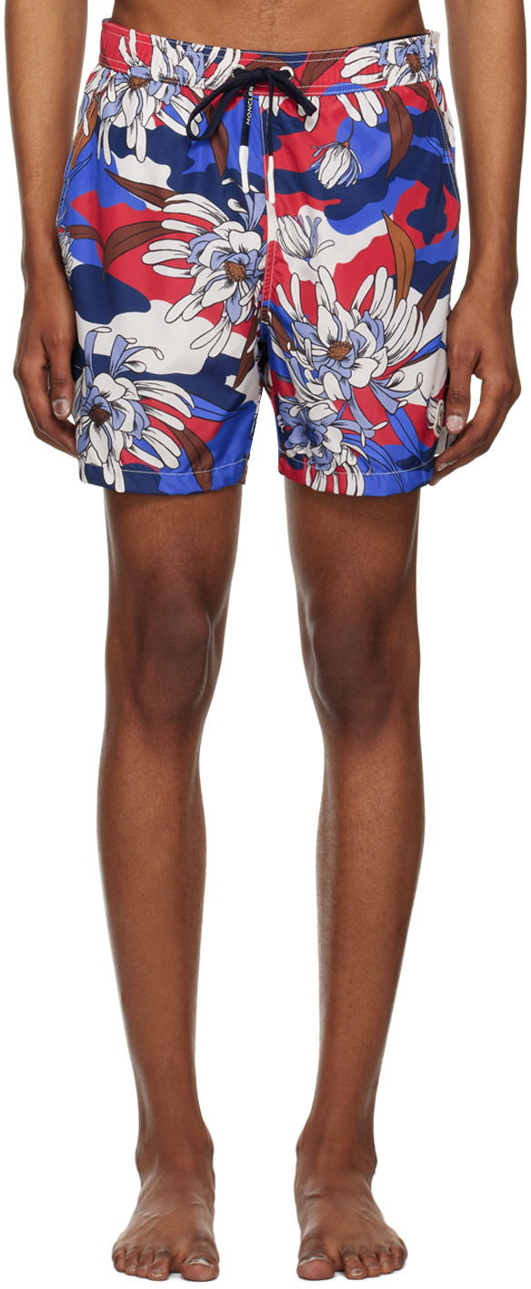 Moncler Multicolor Printed Swim Shorts Moncler