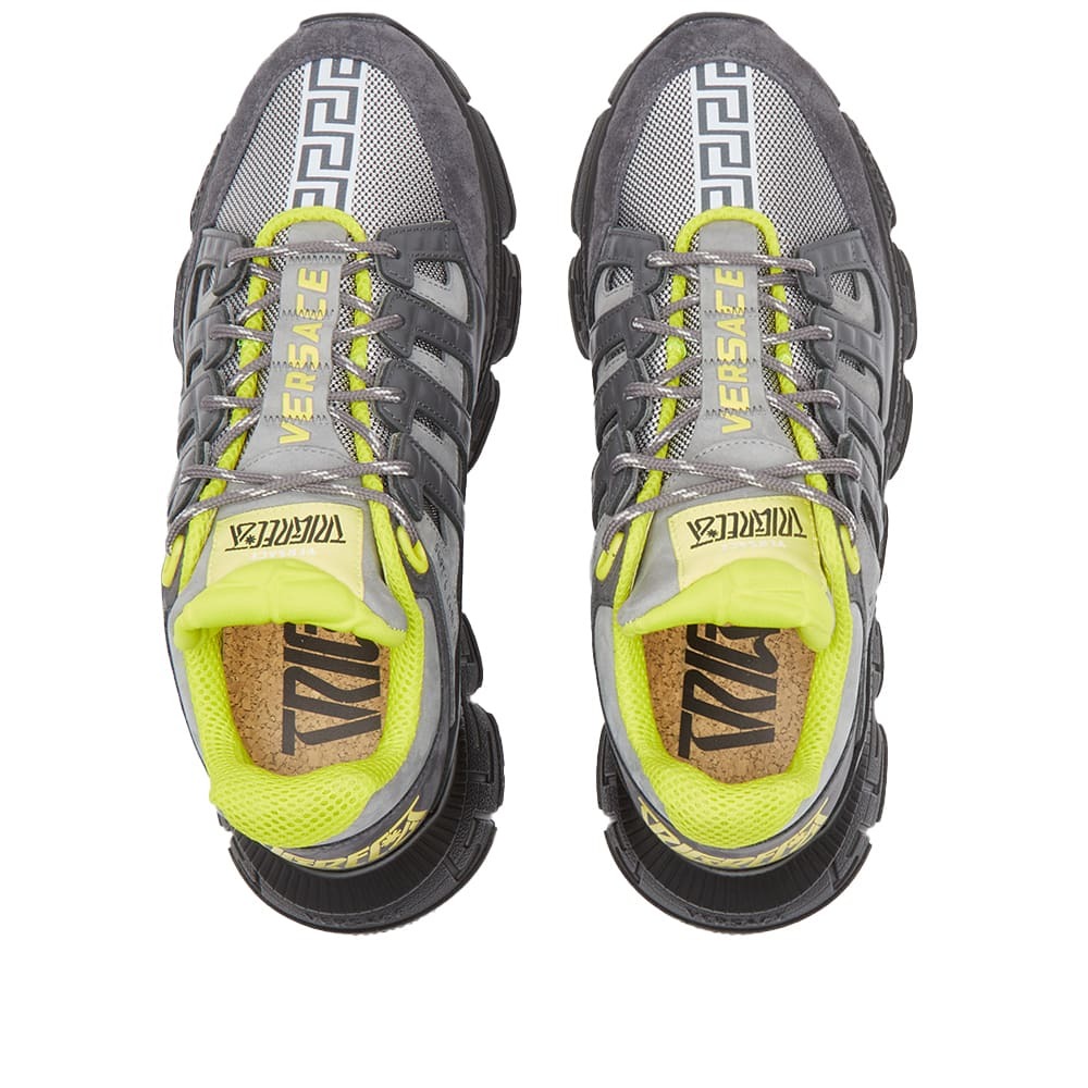 Versace Men's Trigreca Sneakers in Grey/Yellow Versace