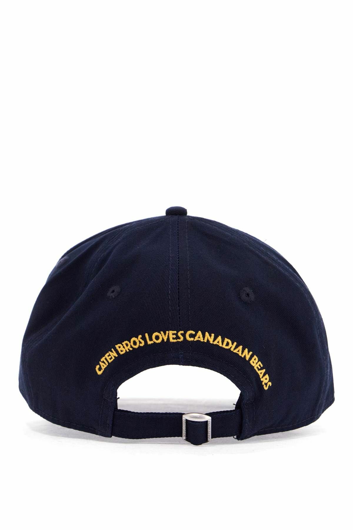 DSQUARED2 navy blue cotton adjustable baseball cap with embroidered ...