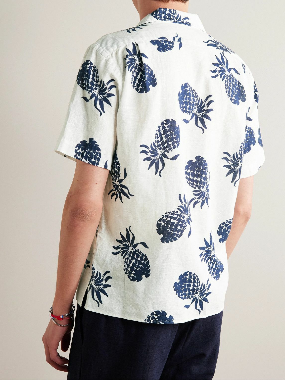 Hartford - Palm Mc Pat Convertible-Collar Printed Linen and Cotton ...