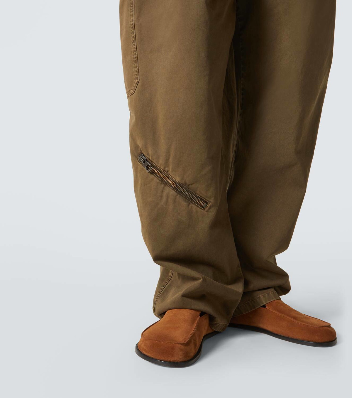 Loewe Balloon leather-trimmed cargo pants Loewe