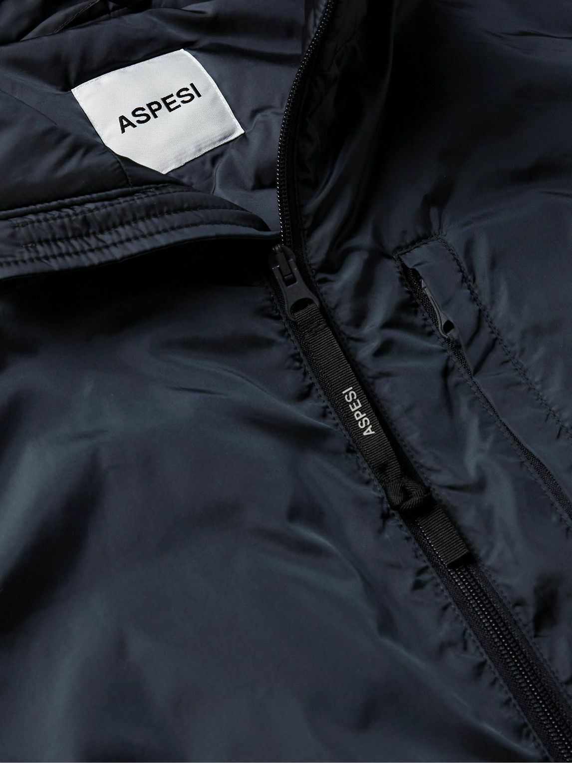 Aspesi - Jil Padded Reflective Taffeta Gilet - Blue Aspesi