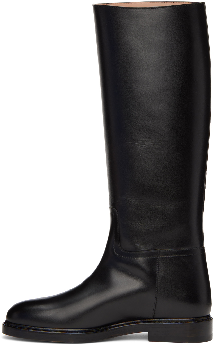 Legres Black Leather Riding Boots Legres