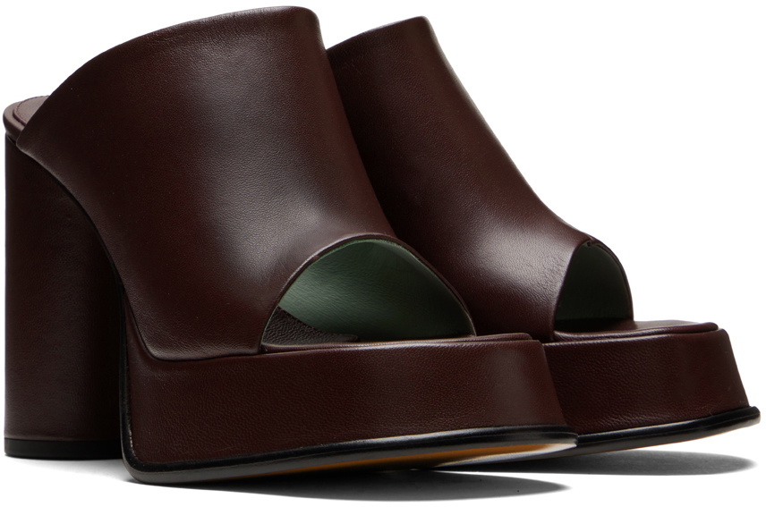 AMBUSH Brown Platform Mules Ambush