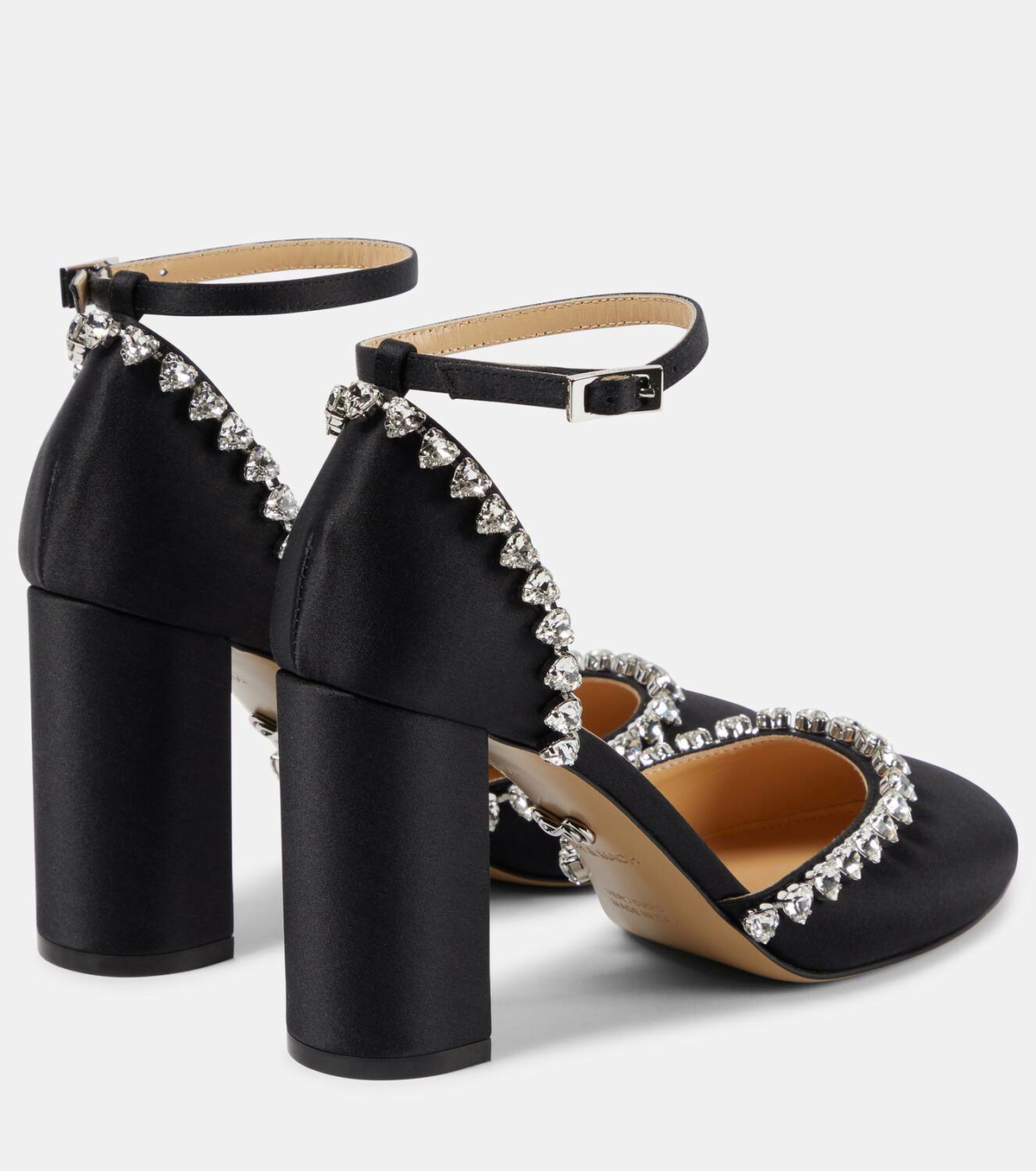 Mach & Mach Audrey 95 embellished satin pumps MACH & MACH