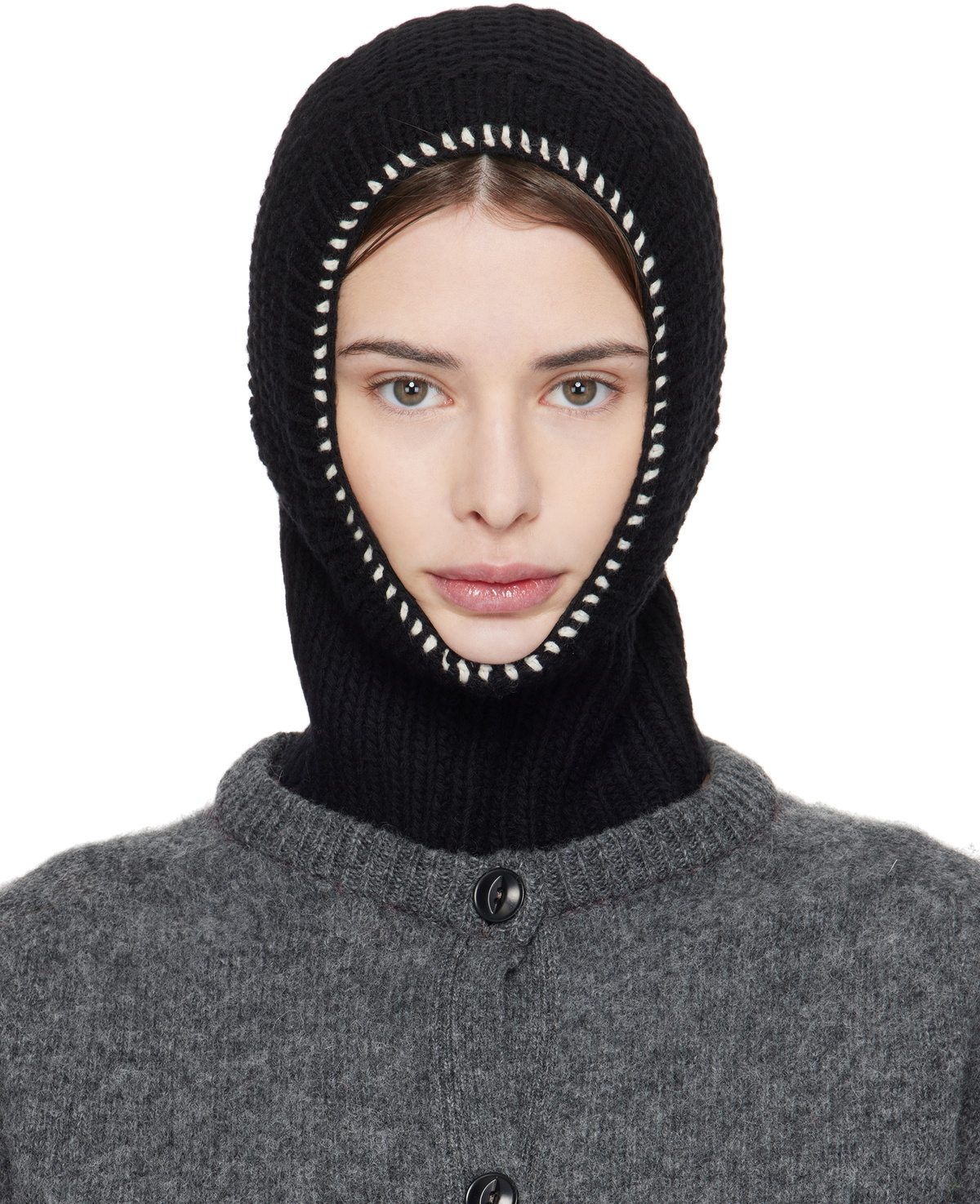 YMC Black Wool Balaclava YMC