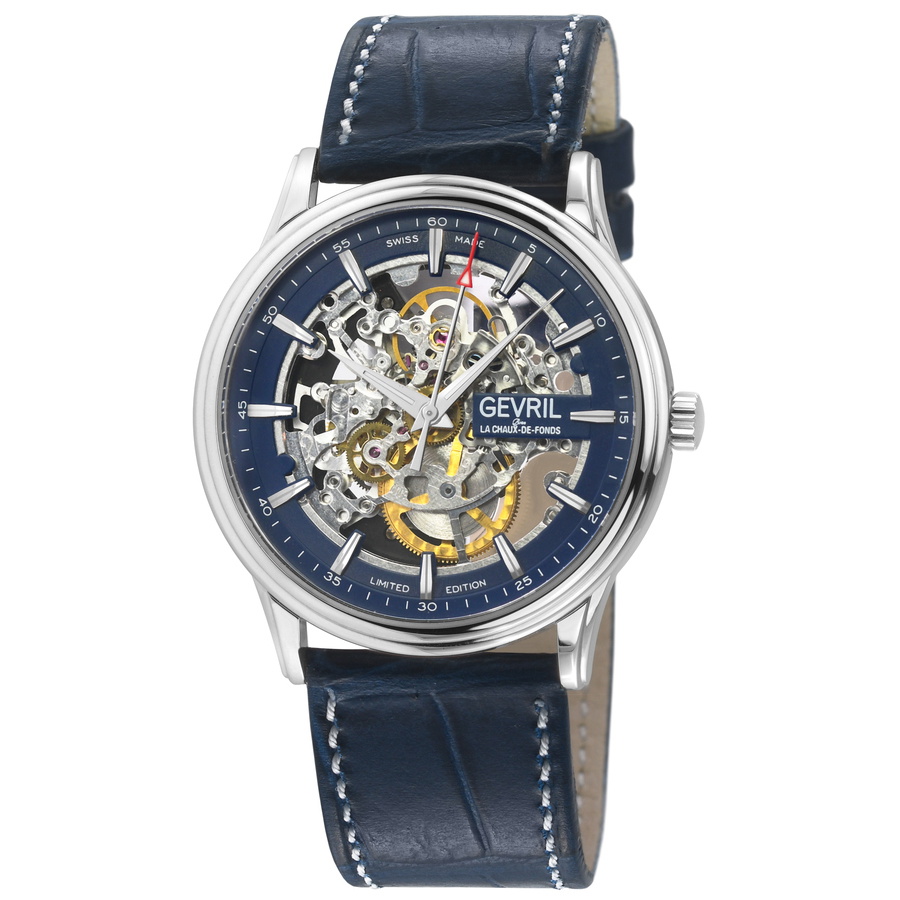 Gevril Five Points Automatic Blue Dial Mens Watch 321.60.62 Gevril