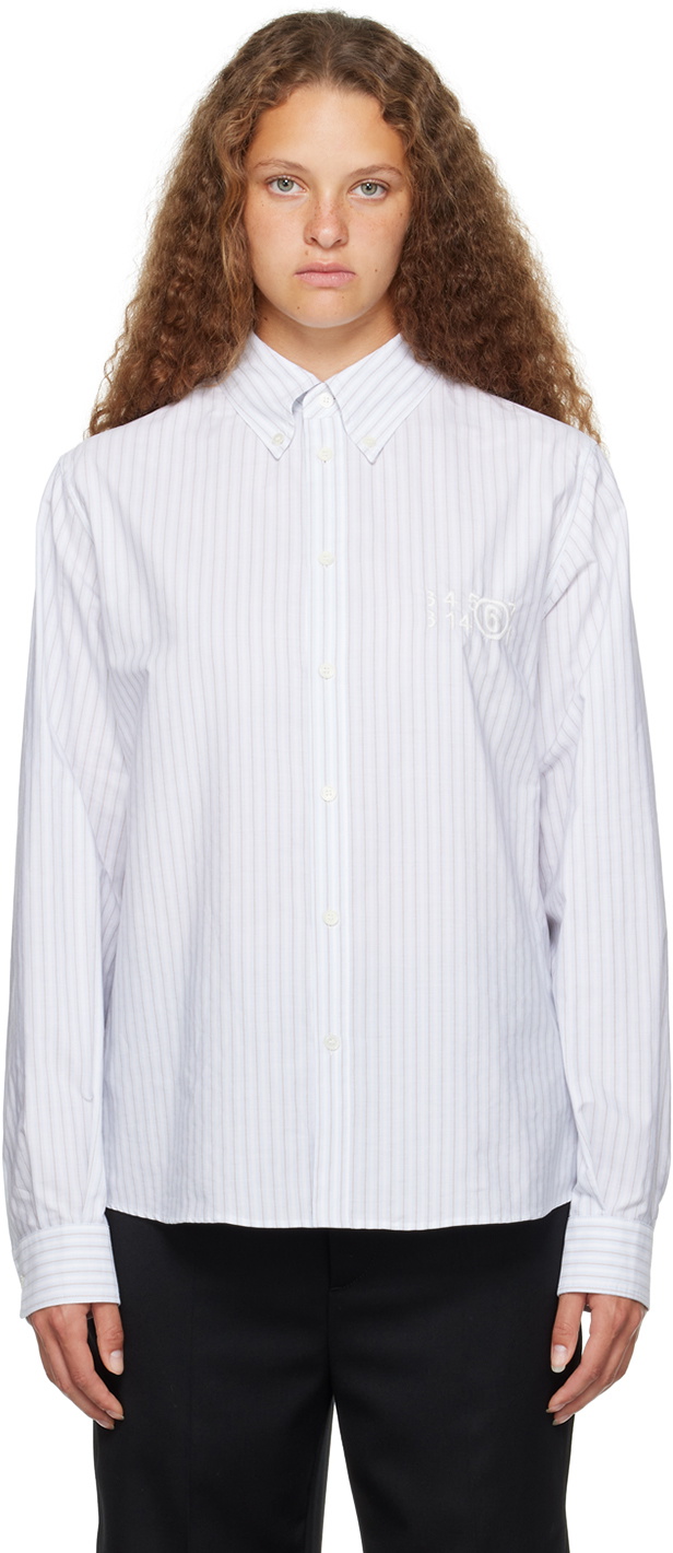 MM6 Maison Margiela White Embroidered Shirt MM6 Maison Margiela