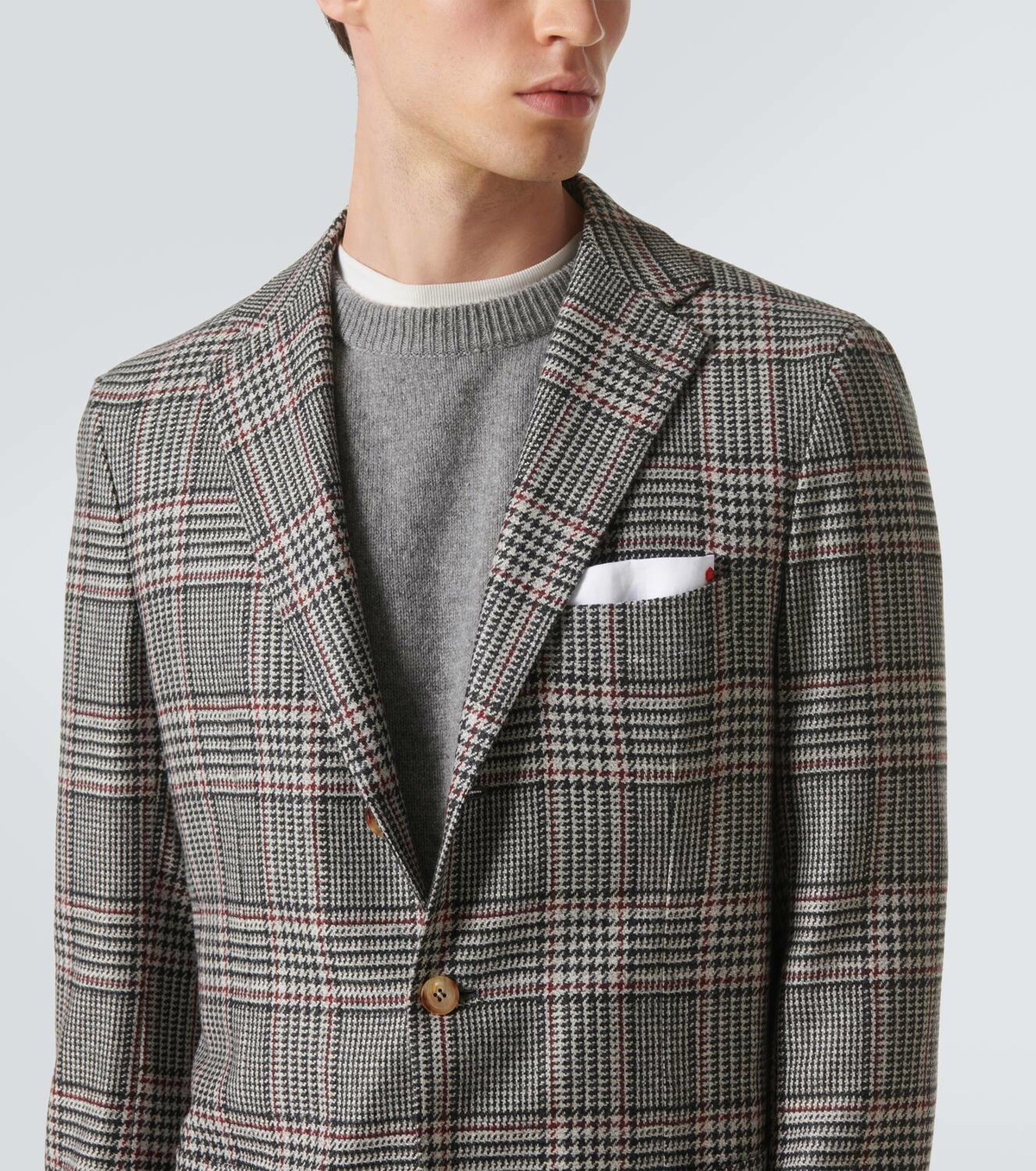 Kiton Checked cashmere blazer Kiton