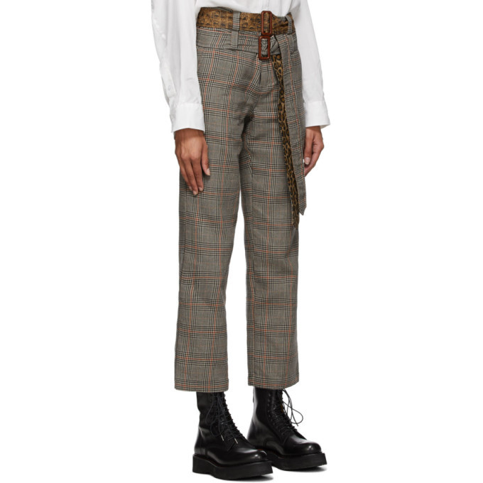 R13 Multicolor Double Belt Slouch Trousers R13