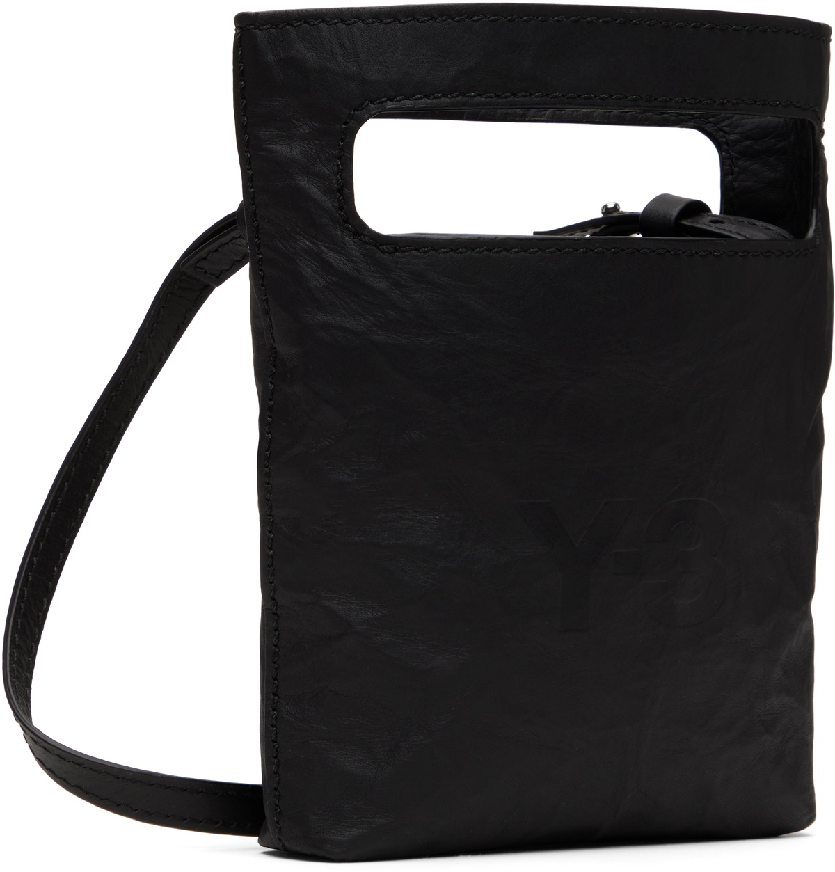 Y-3 Black Mini Tote Crossbody Bag Y-3