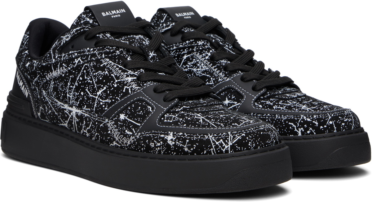 Balmain Black Galaxy Print B-Court Skate Sneakers Balmain