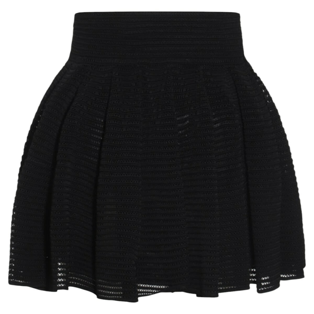 Alaia Black Viscose Mini Skirt ALAÏA