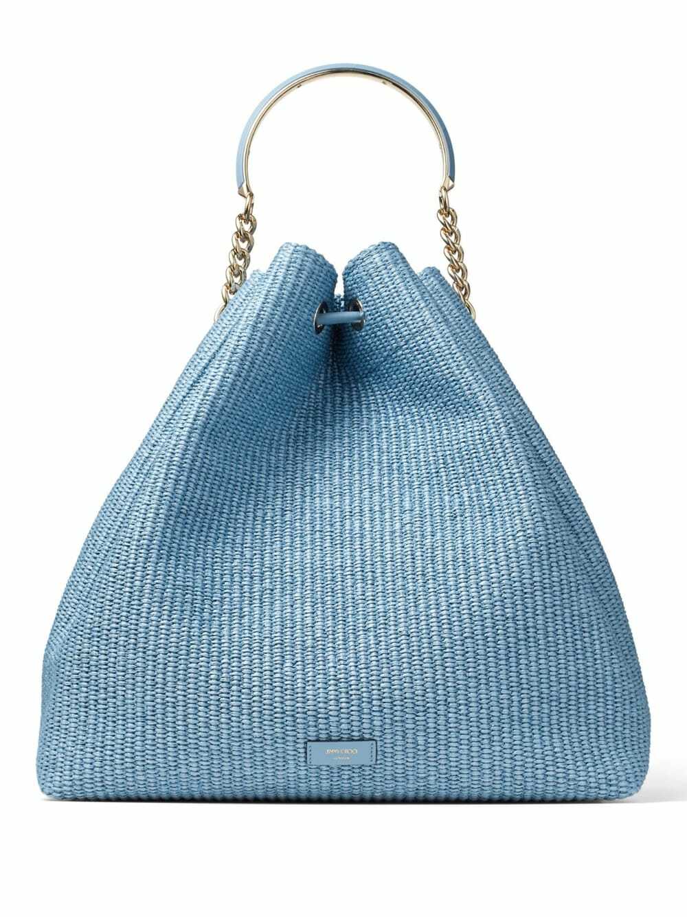 JIMMY CHOO - Bon Bon Maxi Raffia Bucket Bag Jimmy Choo