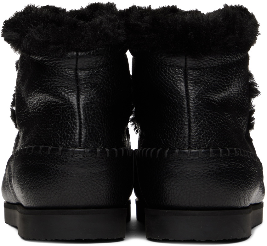 Totême Black High-Top Boots Toteme