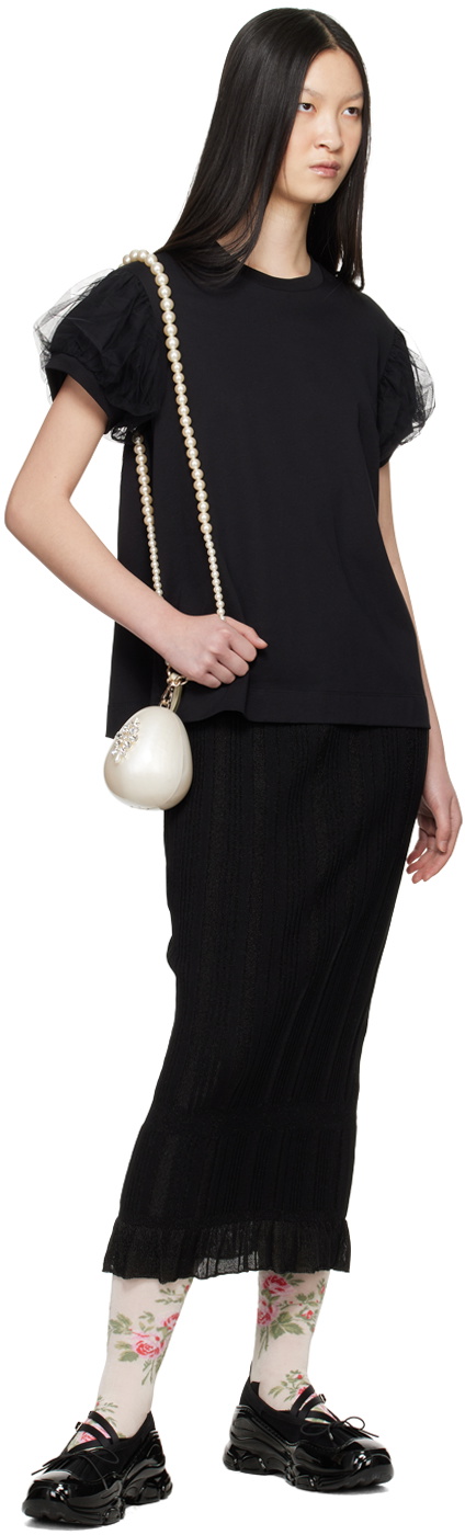 Simone Rocha Black Classic Criss Cross Tracker Ballerina Flats Simone Rocha