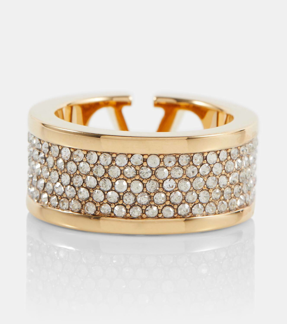 Valentino VLogo crystal-embellished ring Valentino